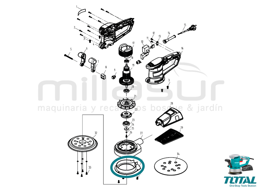INTERNAL DUST COLLECTOR INTERNAL DUST COLLECTOR SANDER TF2041501 ...